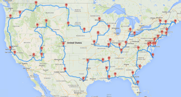 The perfect itinerary for an epic USA roadtrip (48 states at once ...