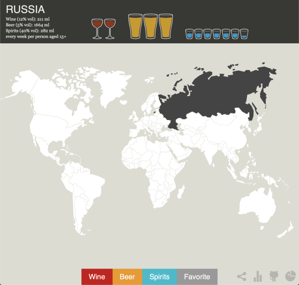 A Map Of Which Alcohol Each Country Prefers - Flytrippers
