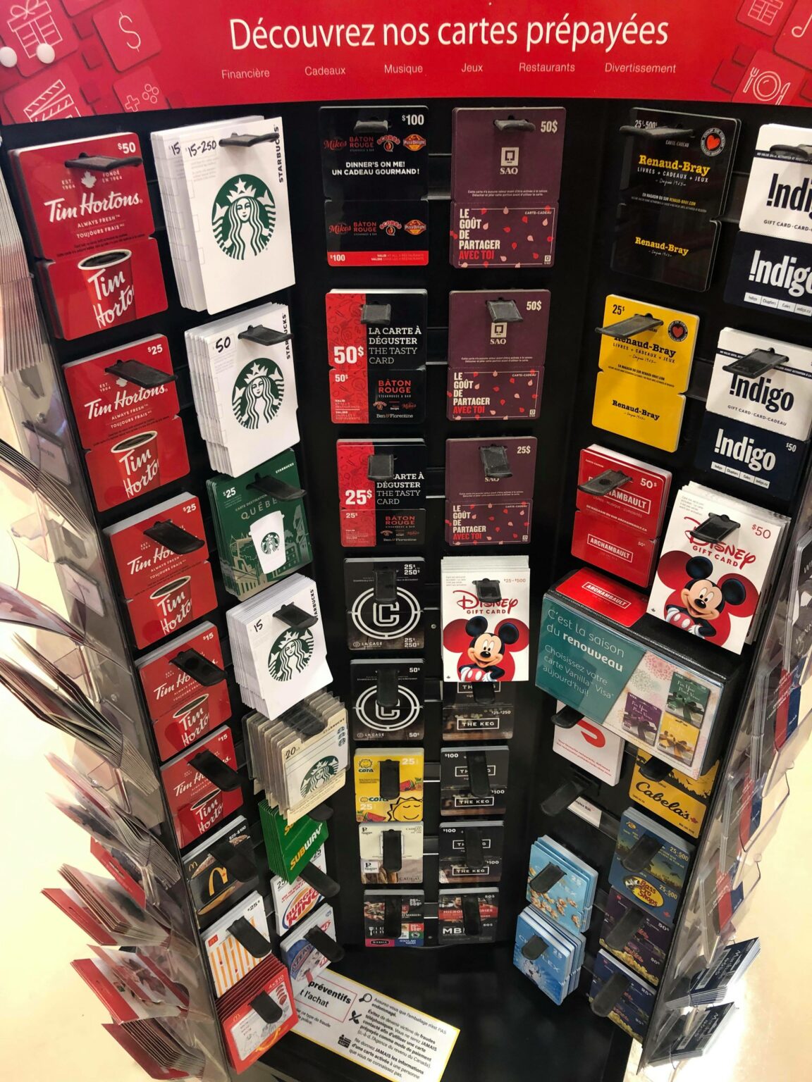 Astuce des cartes-cadeaux: Accumule 5 fois les points presque partout ...