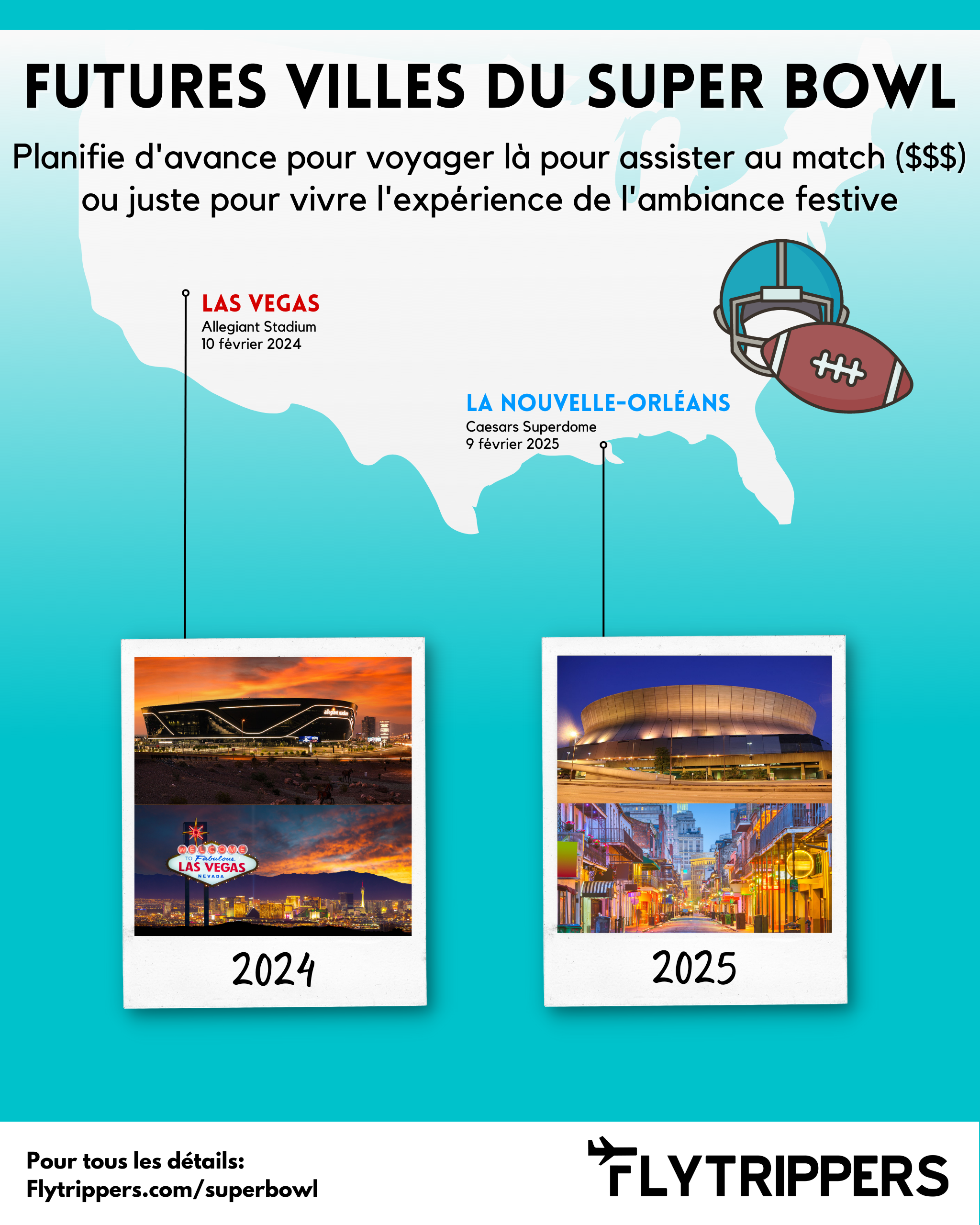 Futurs Emplacements Du Super Bowl De La NFL Flytrippers
