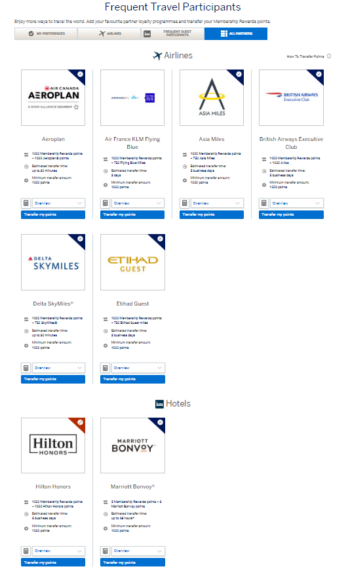 How to transfer American Express points to partners (Aeroplan, Avios ...