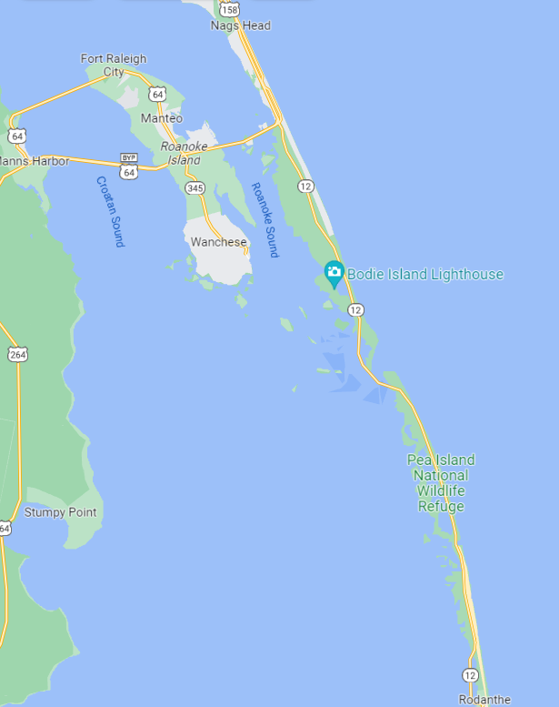 Itinéraire avec 7 endroits à visiter dans les Outer Banks - Flytrippers
