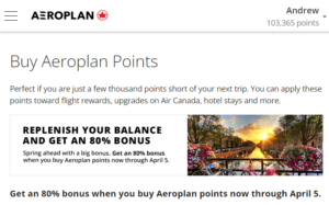 Buy Aeroplan points promo: 80% bonus (March 2024) - Flytrippers