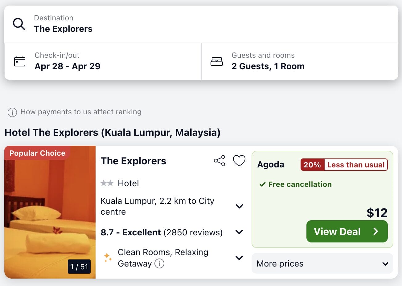 Malaysia: 3 examples of nice and affordable accommodation in 11 ...