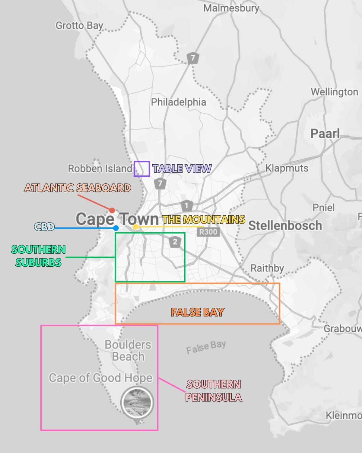 Best places to visit in 7 areas of Cape Town (South Africa) - Flytrippers
