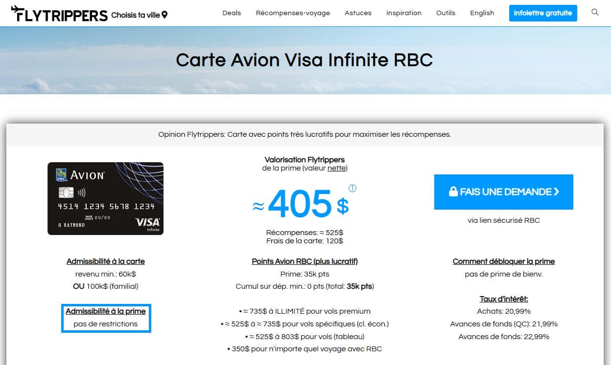 Règles d'admissibilité aux primes de bienvenue: introduction - Flytrippers