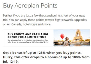 Buy Aeroplan points promo: 100% bonus (July 2024) - Flytrippers