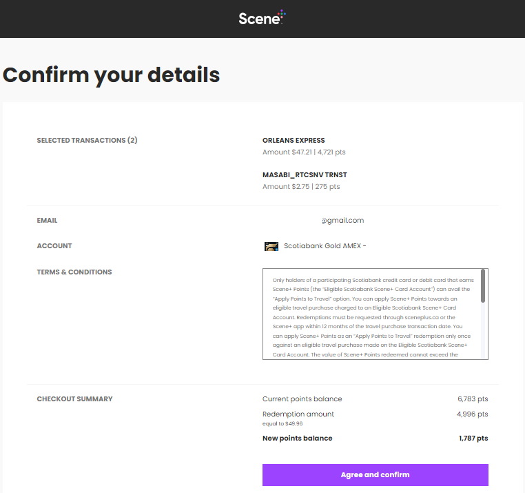 How to redeem Scene+ points (step by step) - Flytrippers