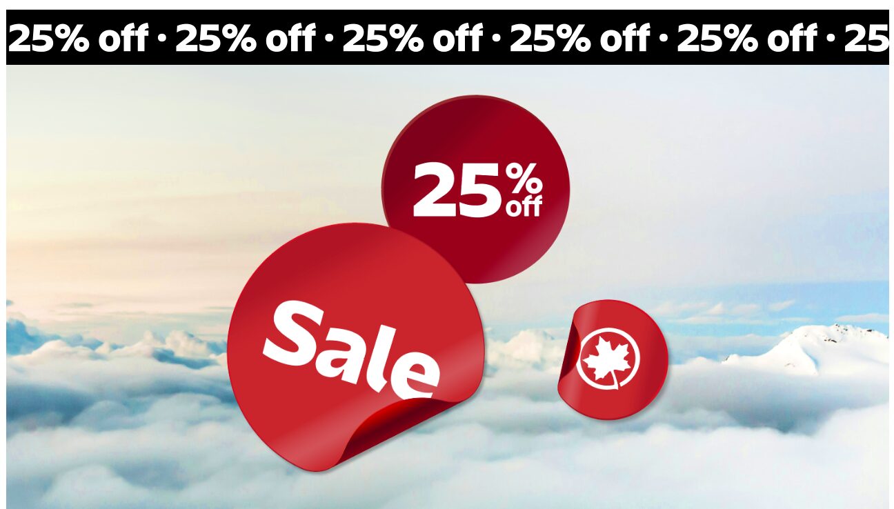 Air Canada flight sale: 25% off base fares and 2,500 bonus Aeroplan ...