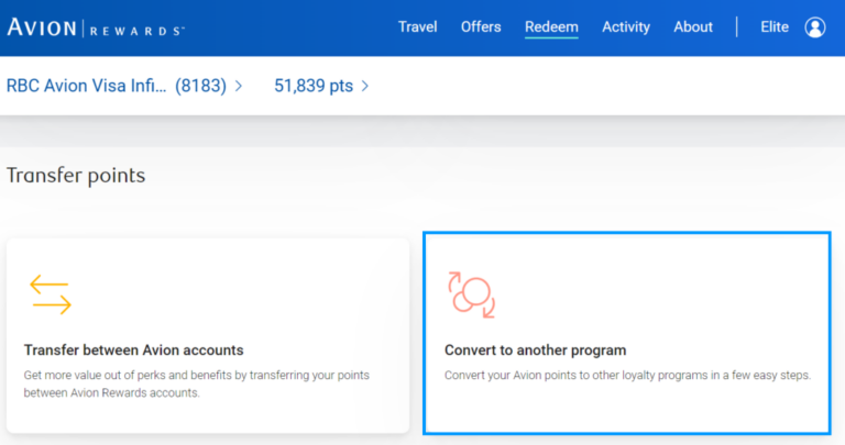 How to transfer RBC Avion points to partners - Flytrippers