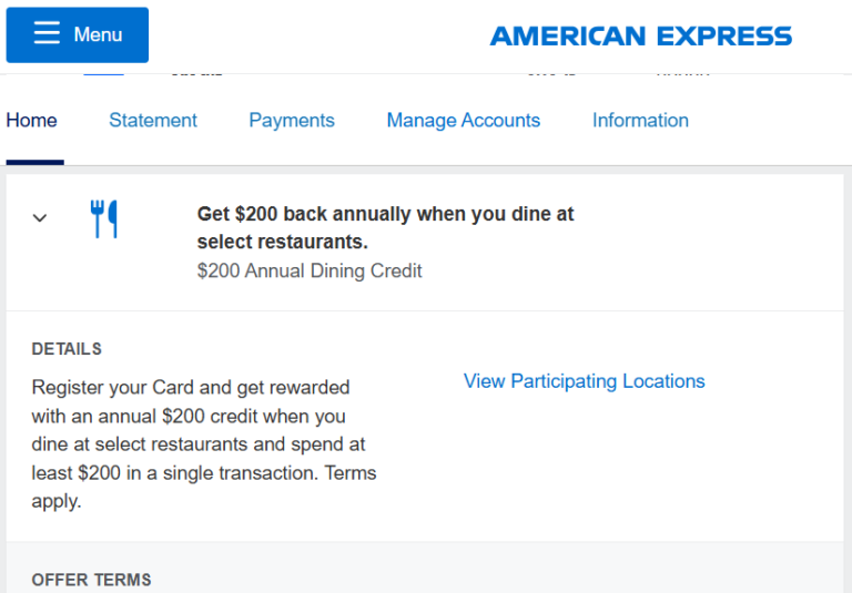 American Express Platinum dining credit: Ultimate guide (2025 ...