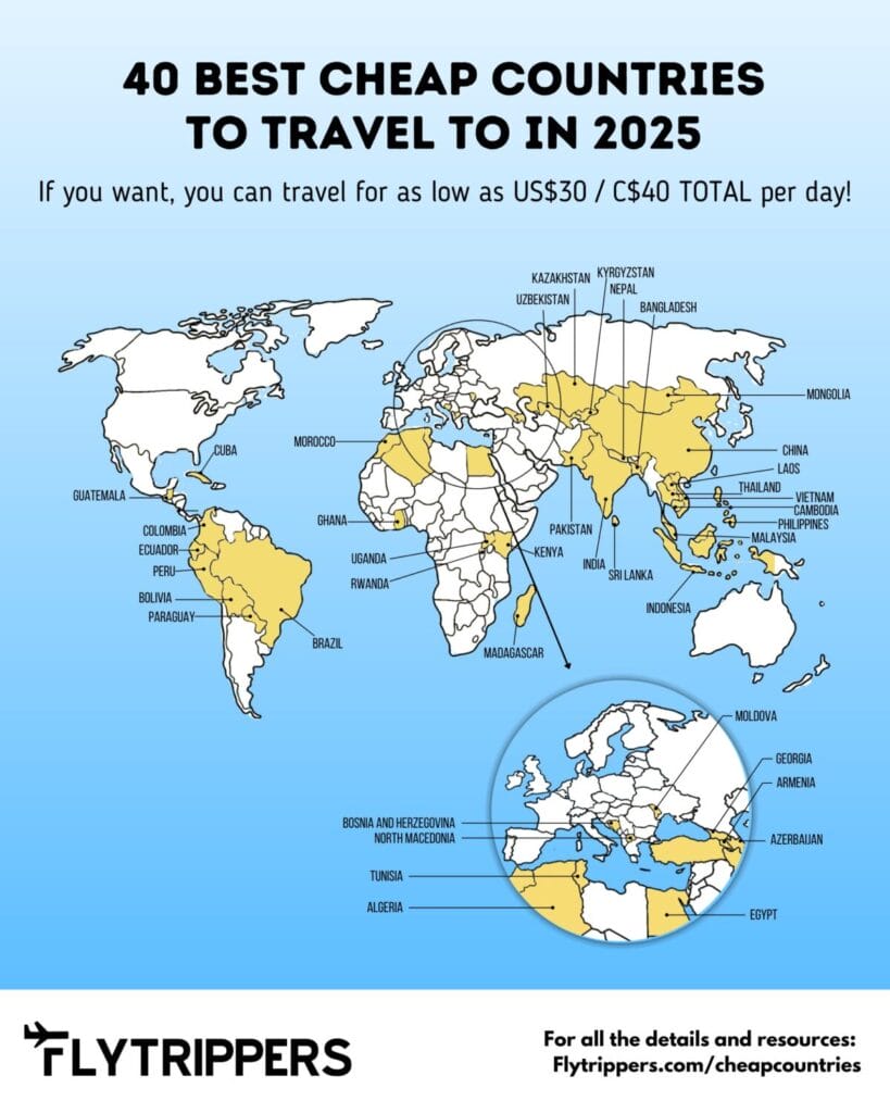 40 best cheap countries to travel to in 2025 (as low as US$30/C$40 ...