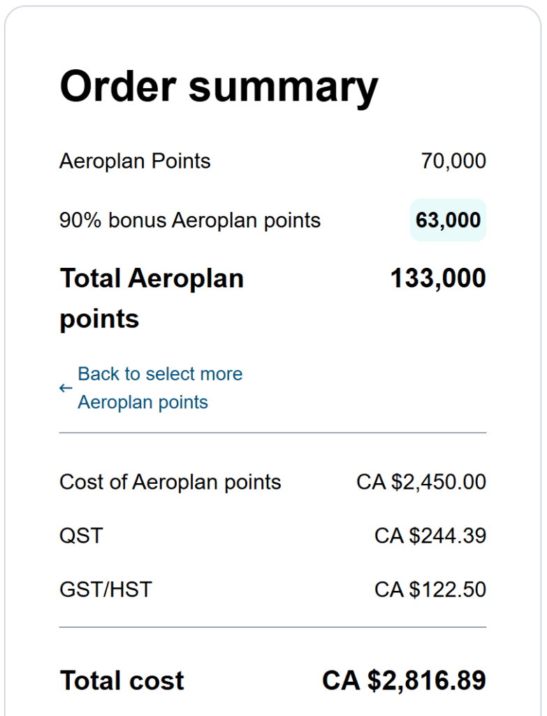 Buy Aeroplan points promo: Up to 90% bonus (May 2025) - Flytrippers